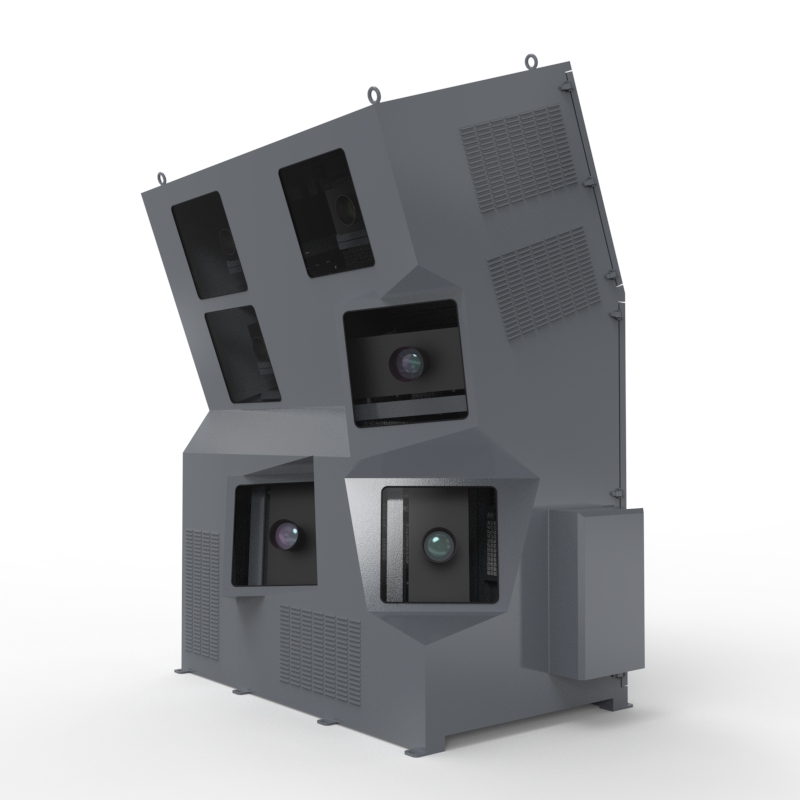 Outdoor Weatherproof Holding Multiple-Projector Enclosure with modeling special for 3D mapping ...